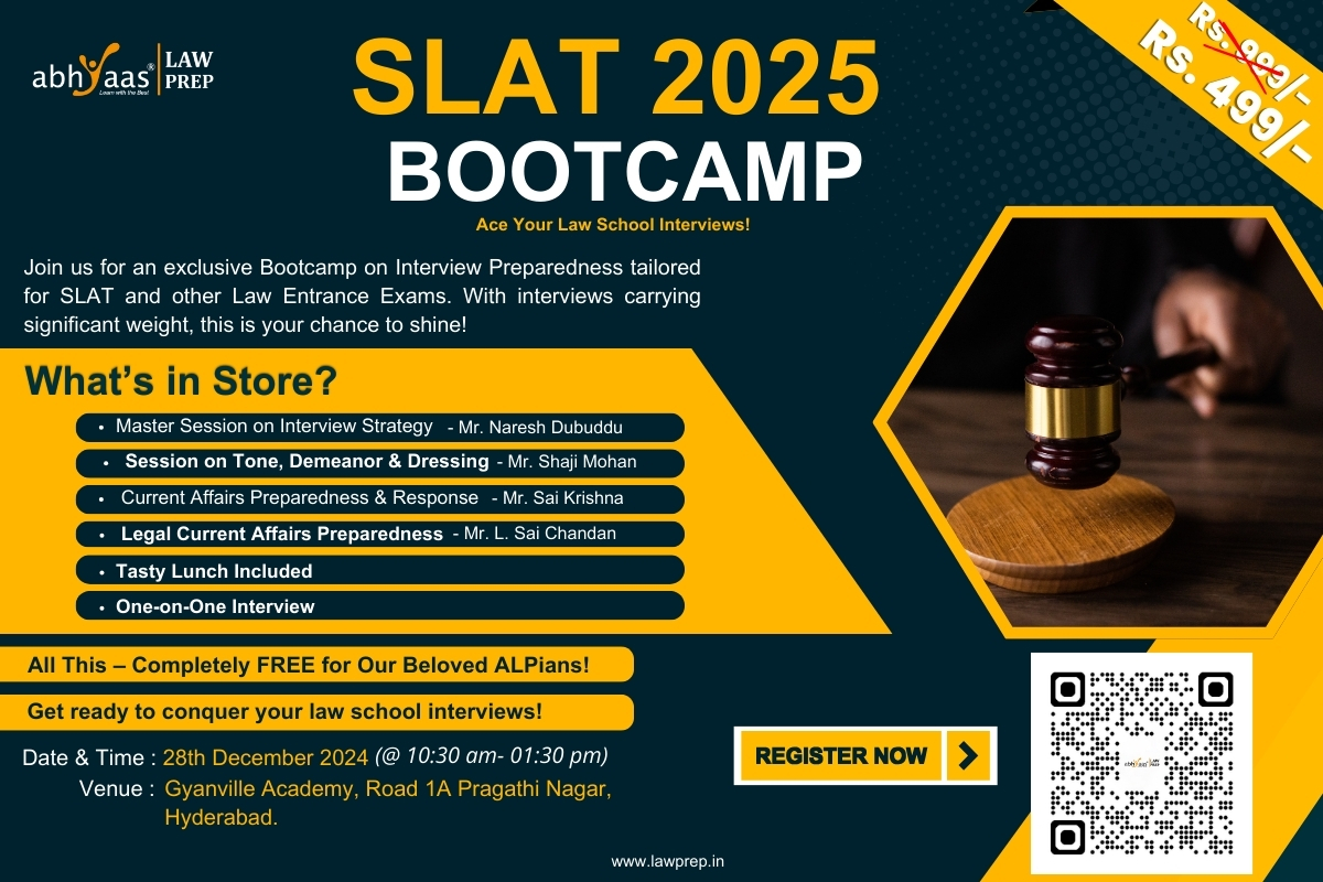 SLAT Boot camp 2025" – Ace Your Law School Interviews